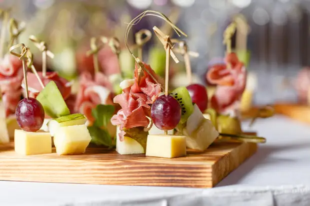 decoración de platos de aperitivo