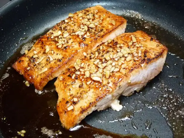 Salmón caramelizado