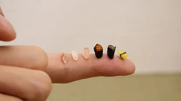 Nueva tendencia: comida en miniatura de Japón