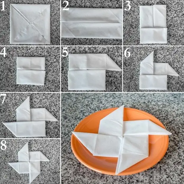 how to make a spinner from a napkin