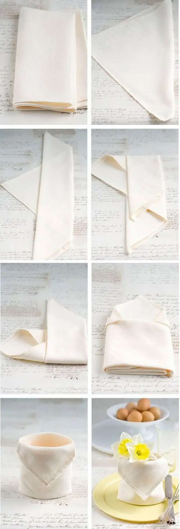 How to beautifully fold napkins on the festive table