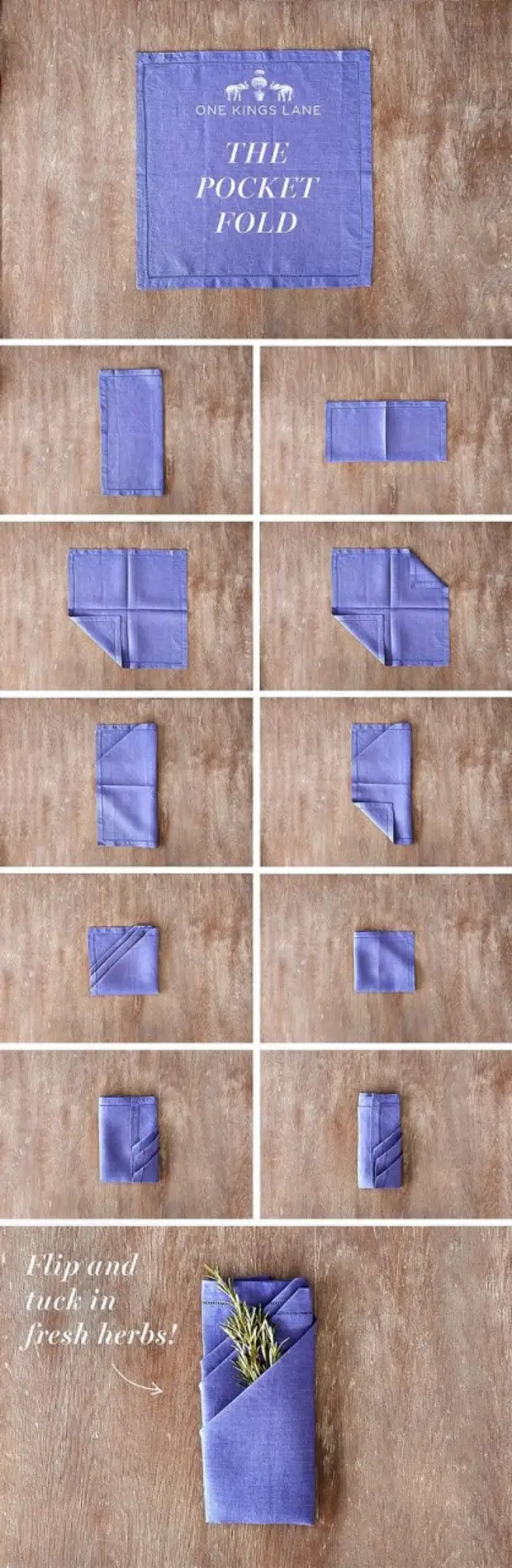 How to beautifully fold napkins on the festive table