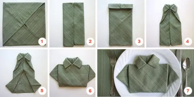 How to beautifully fold napkins on the festive table