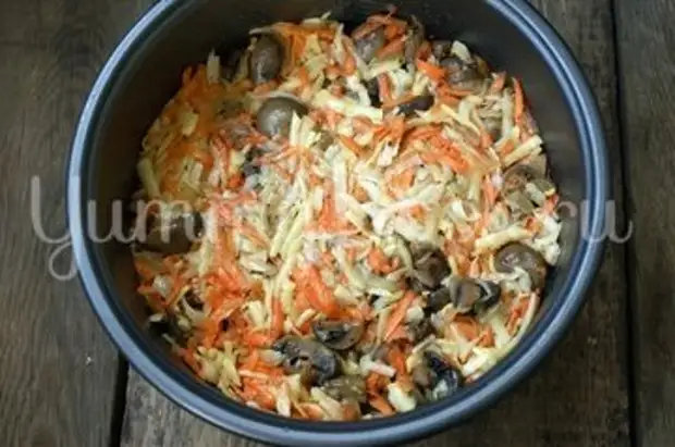 Multicooker aardappel- en champignonbraadpan - stap 4