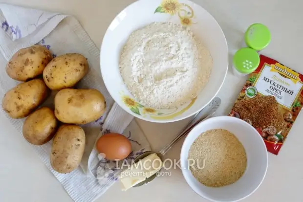 Ingrediencie na zemiakové tyčinky