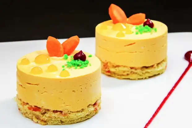 ohunelo pẹlu Fọto ti karọọti mousse, ohunelo fun ṣiṣe karọọti mousse pẹlu fọto, bawo ni a ṣe le ṣe ohunelo karọọti mousse pẹlu fọto, akopọ ti mousse karọọti, bawo ni a ṣe le ṣe karọọti mousse