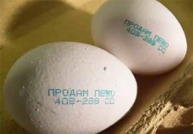 reklám a tojásokon