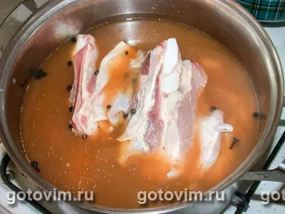 Pork ribs in honey glaze