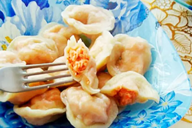 Dumplings ane pink salmon