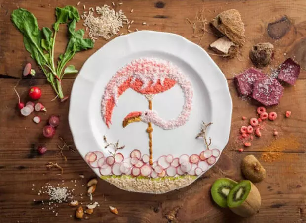 Visoko umetniške ilustracije hrane