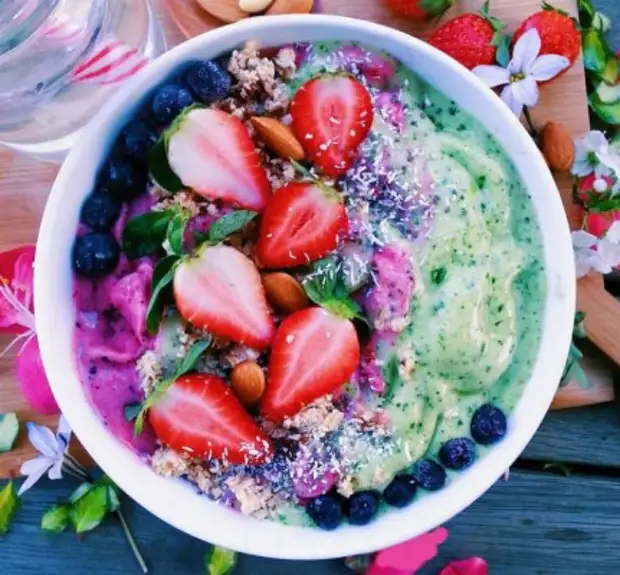 Smoothie Bowl - 7 Smoothie Recipes in Plate