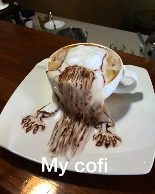 3D Mukaka Foam Coffee Horror