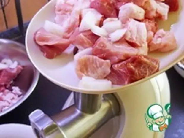 Salchicha de porco con ingredientes de trigo sarraceno