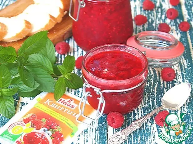 Raspberry-mint confiture