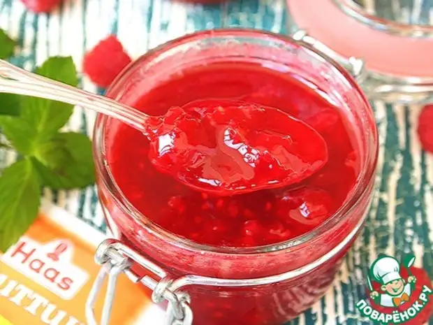 Raspberry-mint confiture