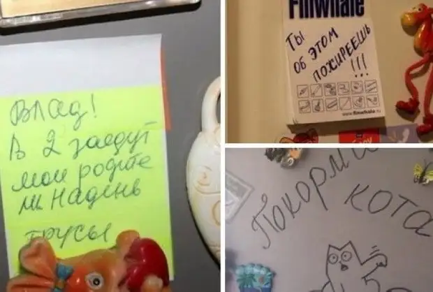 Buzdolabına bırakılan 15 büyüleyici mizah ve nezaket mesajı