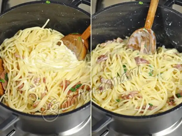 Soovi korral pilte Kuidas valmistada spagette carbonara