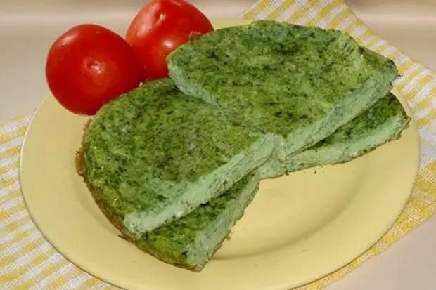 Retsepti foto: Roheline omlett # toida koolipoissi