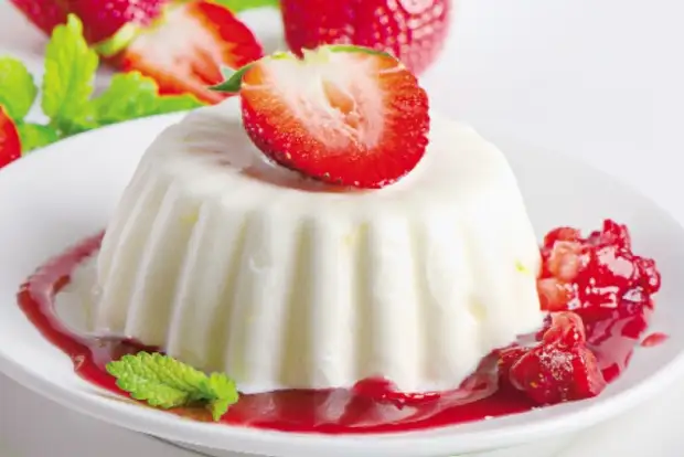 Prente op aanvraag Vanilla panna cotta