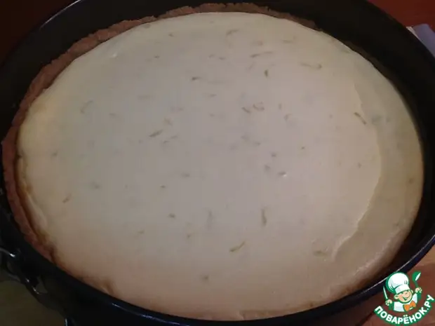 Cheesecake de casă pe brânză de vaci cu lime