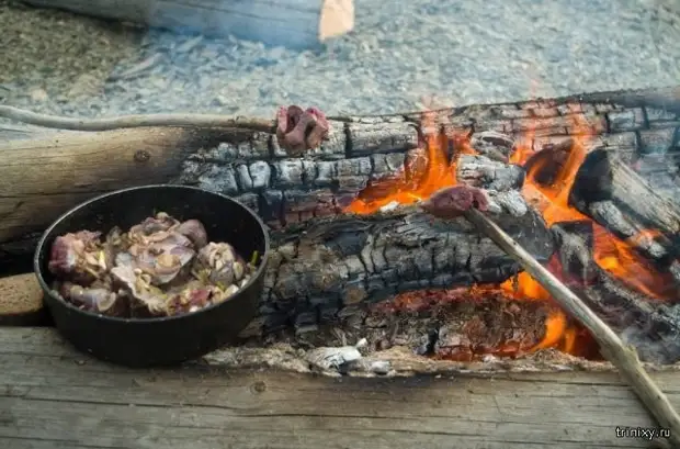 ¡La comida en una caminata y al aire libre siempre es más sabrosa! (22 fotos) almuerzo, naturaleza, barbacoa.