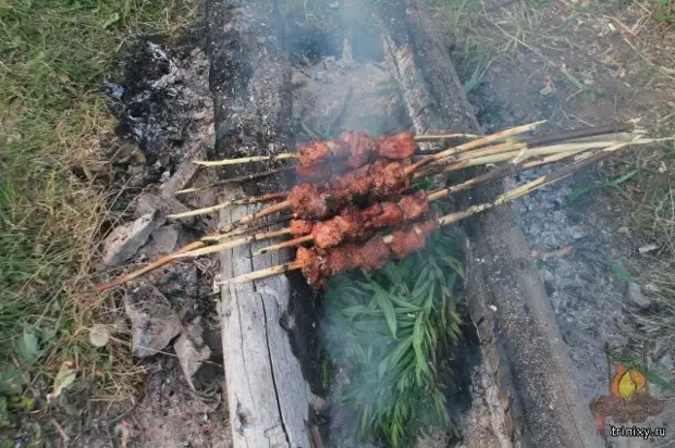 Manĝaĵo dum piedvojaĝo kaj ekstere estas ĉiam pli bongusta! (22 fotoj) tagmanĝo, naturo, rostokrado.