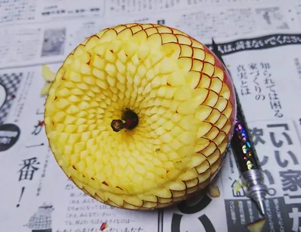 Chạm khắc hoa quả phức tạp, trái cây