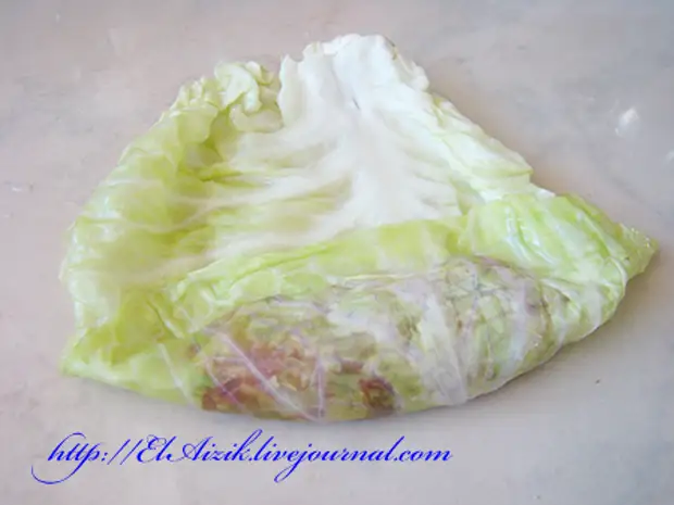 Stuffed cabbage educational program in pictures