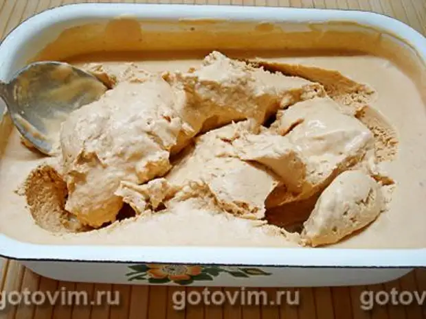 Creme brulee de xeado con leite condensado cocido, Paso 06