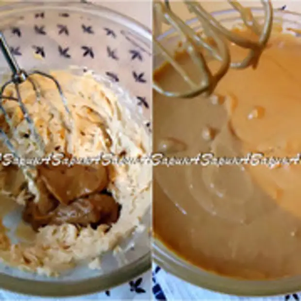 Βήμα-βήμα φωτογραφία της συνταγής: Snowdrift Honey κέικ