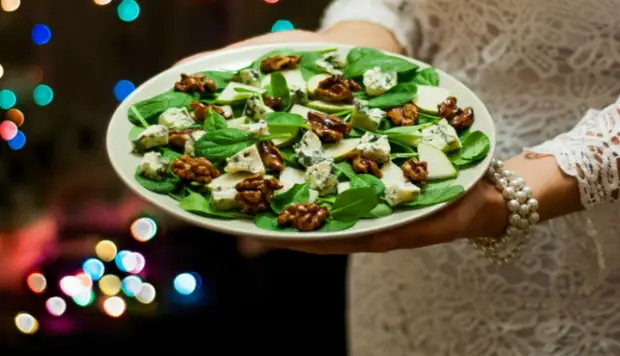 New Year's salad with nuts