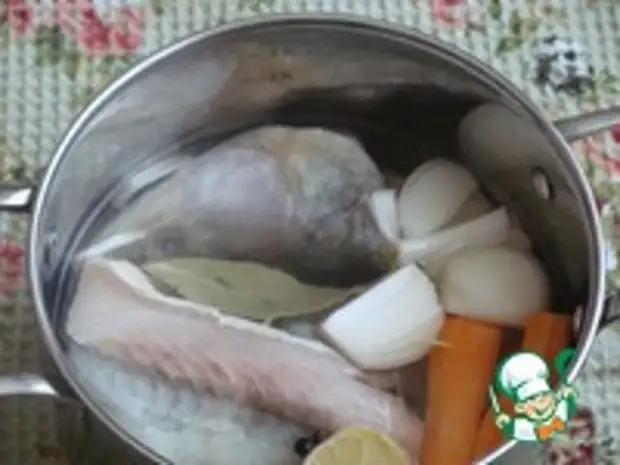 Festive jellied fish ingredients