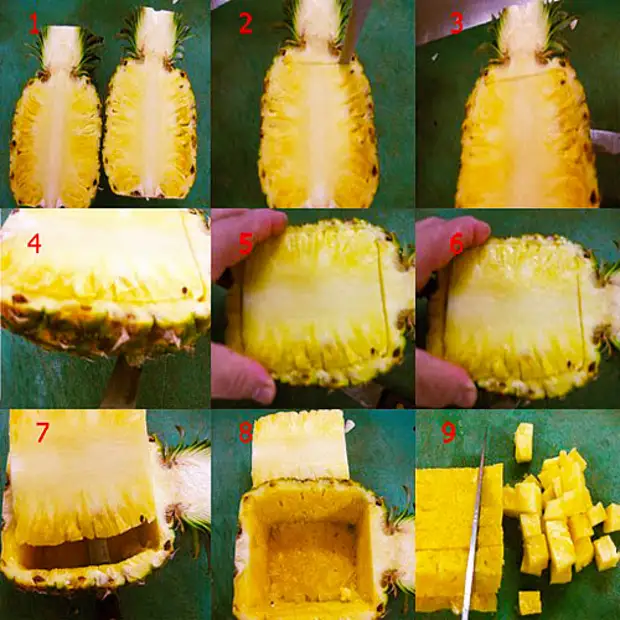 Hur man skalar och skär ananas