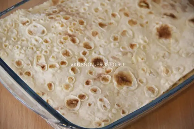 Umunebwe lavash lasagna - biraryoshe, birahagije kandi bihendutse!