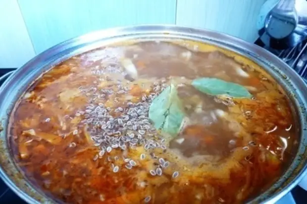 Kapustová polievka s jačmeňom a dvoma druhmi kapusty # litkukhnya # kuchár: foto krok 4