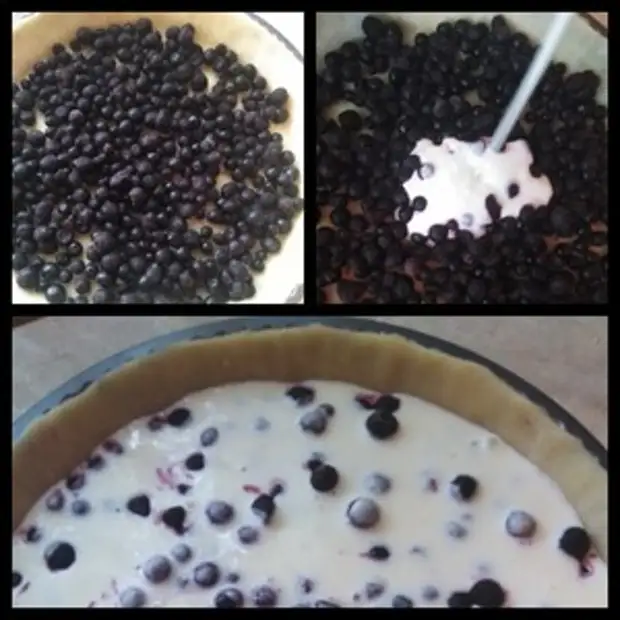 Berry pie sa sour cream nga pagpuno