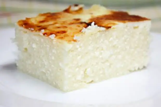 Piraso ng cottage cheese casserole