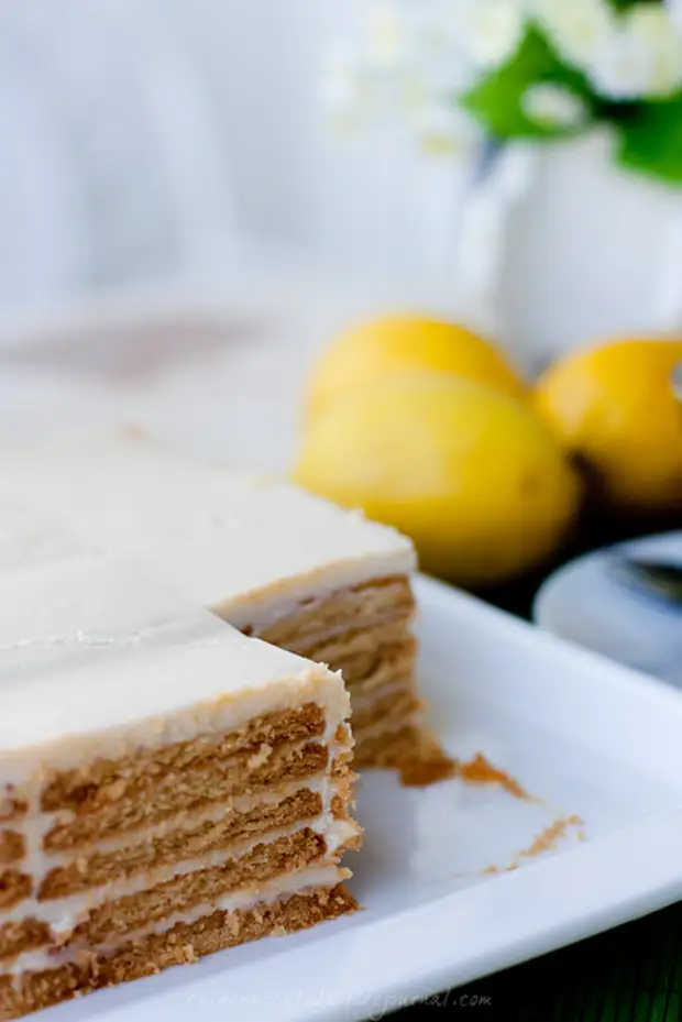 Super Light Lemon Cake No Bake