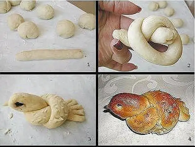 Productos de panadería rizados - unha selección de fotos