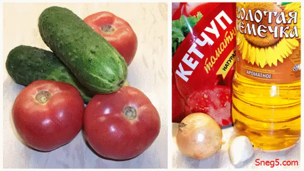салата Yeralash_краставици и домати