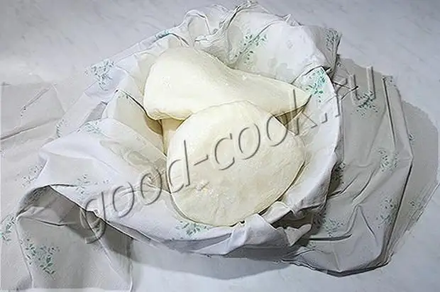 dondurulmuş kefirden ev yapımı süzme peynir