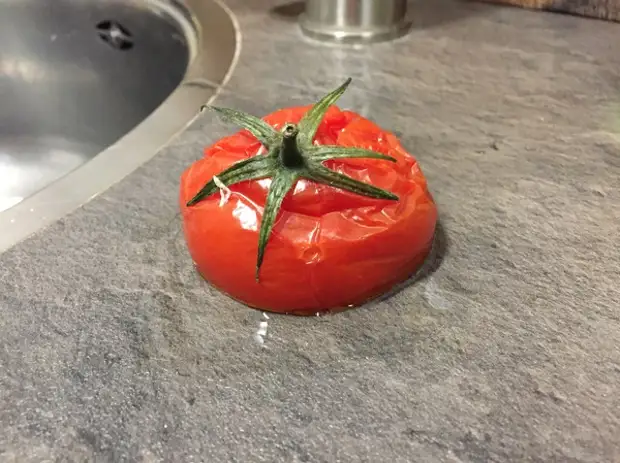 我把番茄放在冰箱裡，每30分鐘拍照一次