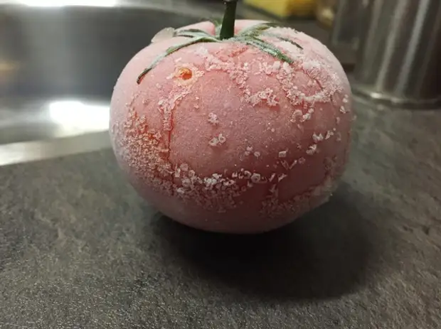 我把番茄放在冰箱裡，每30分鐘拍照一次
