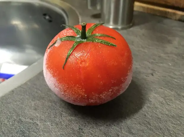 Stavila sam paradajz u zamrzivač i fotografisala svakih 30 minuta