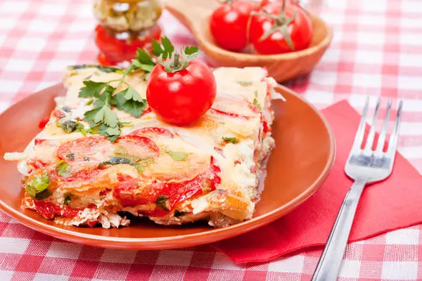 Casserole with tomatoes