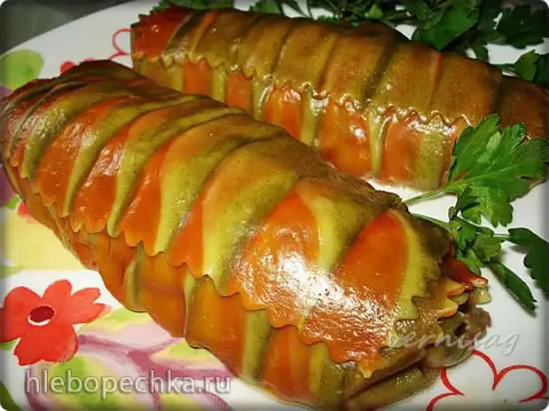 Ideas for Colored Pastry - Steamed Meat Rolls