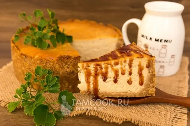 Foto de tarta de queso con halva