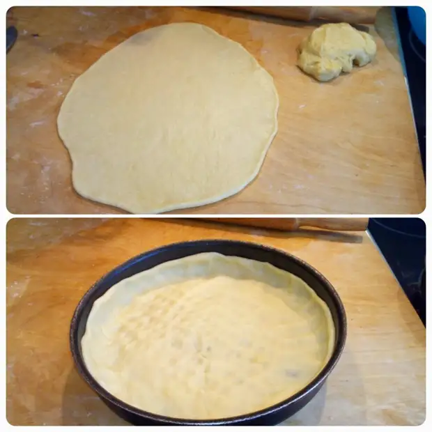 आम्ही dough रोल, ते ठेवले. स्वतः शिजवा, घरगुती पाककृती, अन्न, पाई, टाटर पाई
