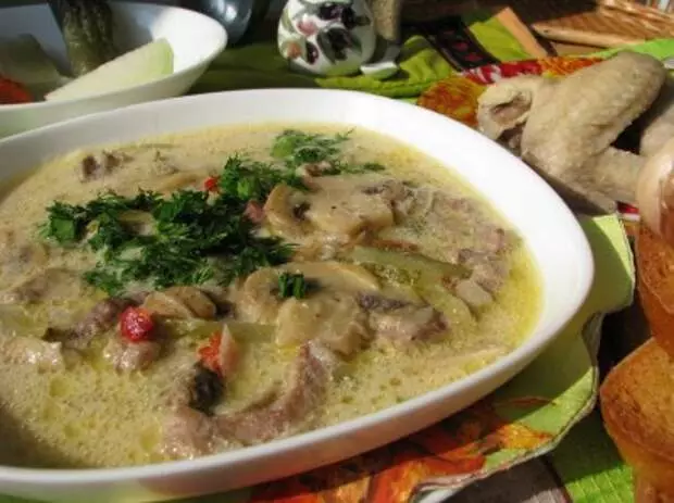 Suppe a la Stroganov - varmende, rik, aromatisk!