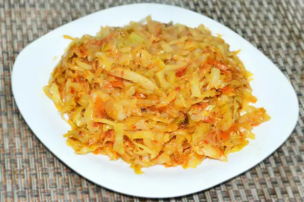 stewed white cabbage